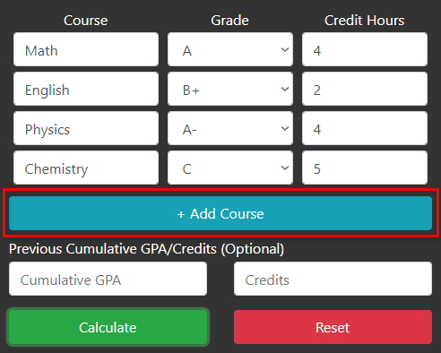College GPA Calculator - Find Grade Point Average Online